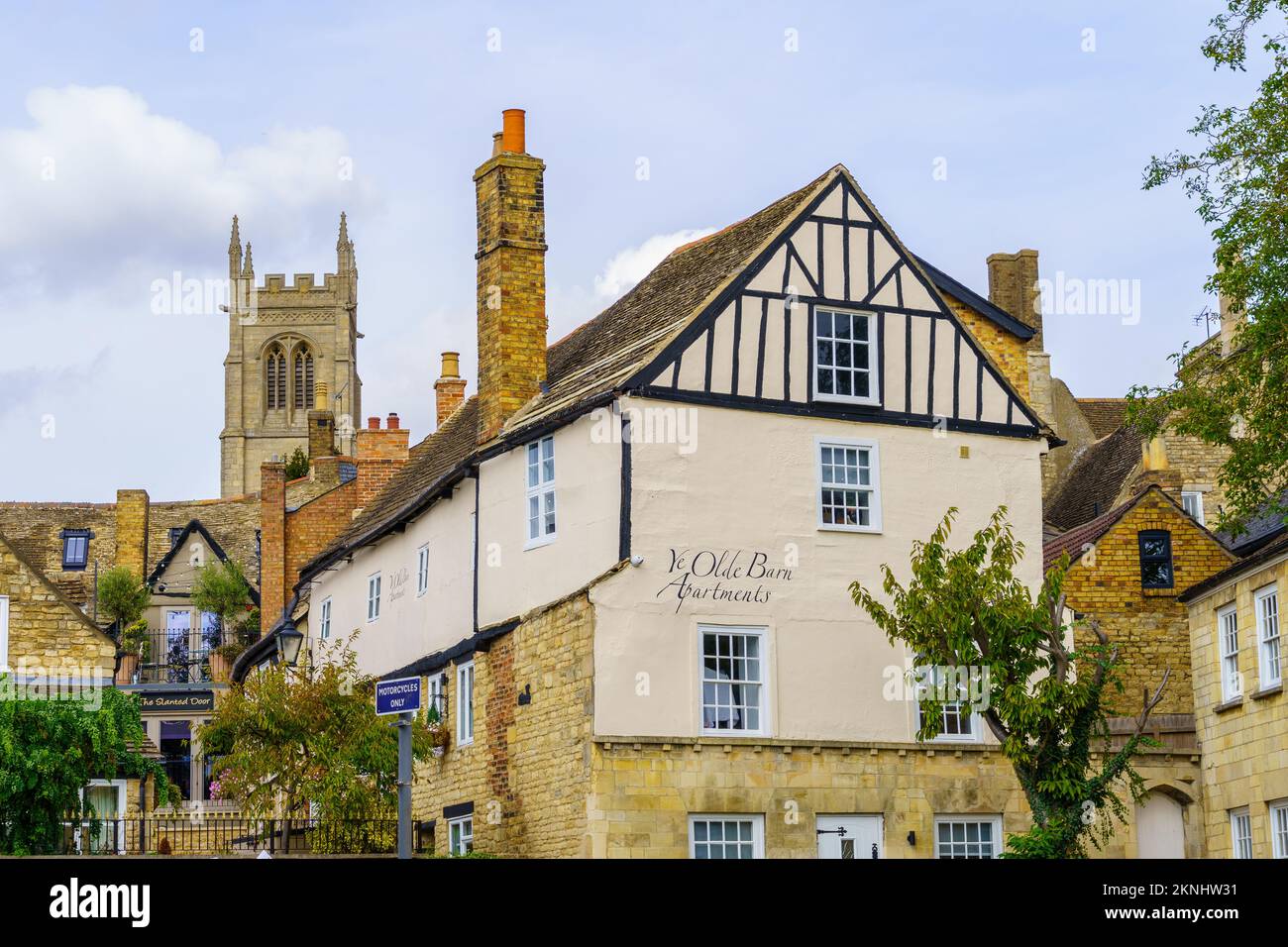 Stamford, UK - September 22, 2022: View of the various old buildings ...