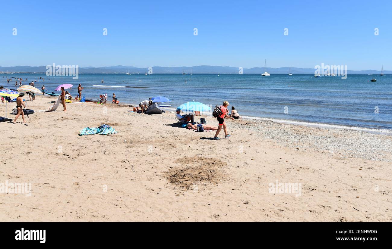 La Badine beach in Hyeres les Palmiers Var Stock Photo - Alamy