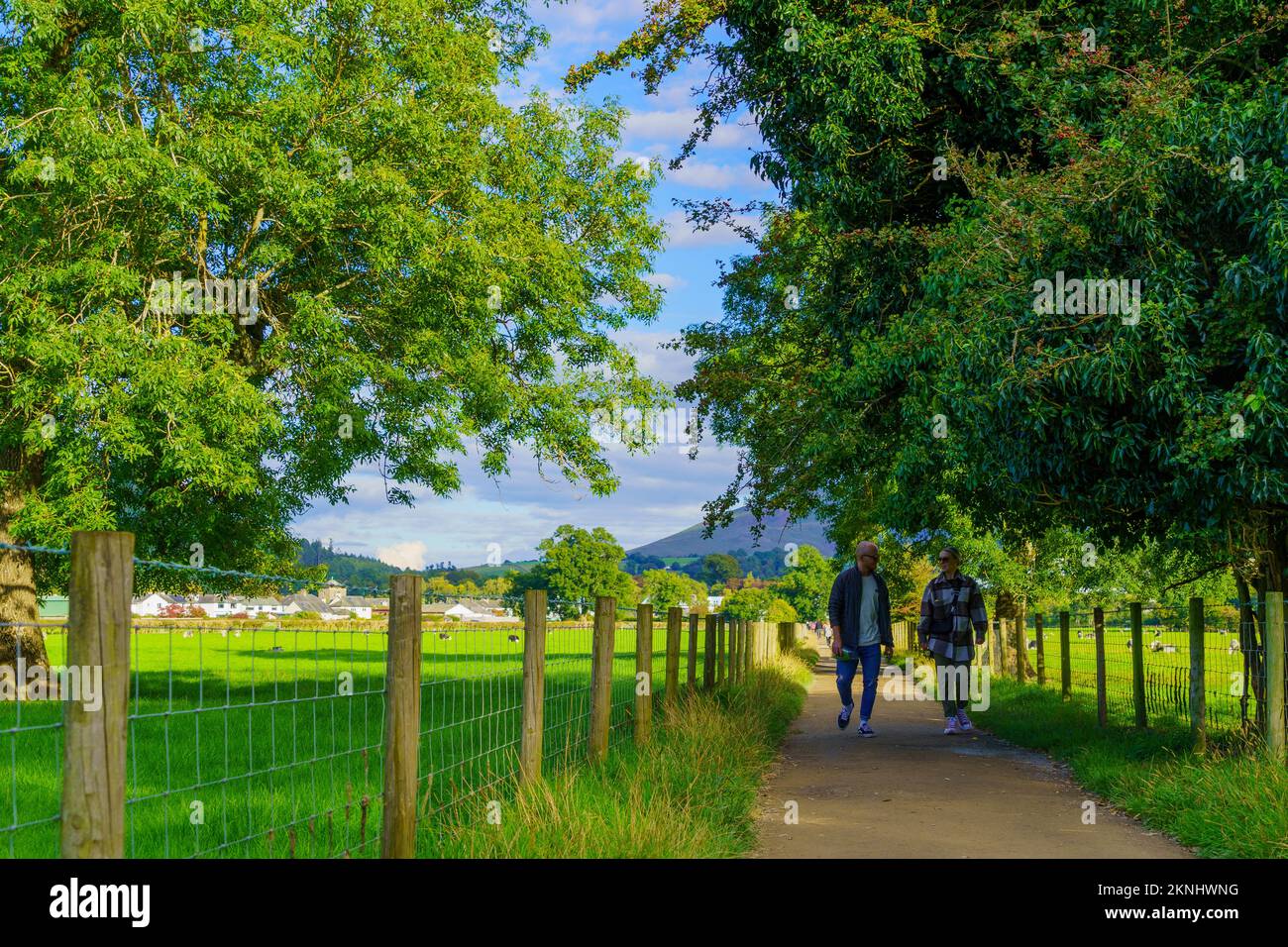 Portinscale, UK - September 24, 2022: View of a footpath in the ...