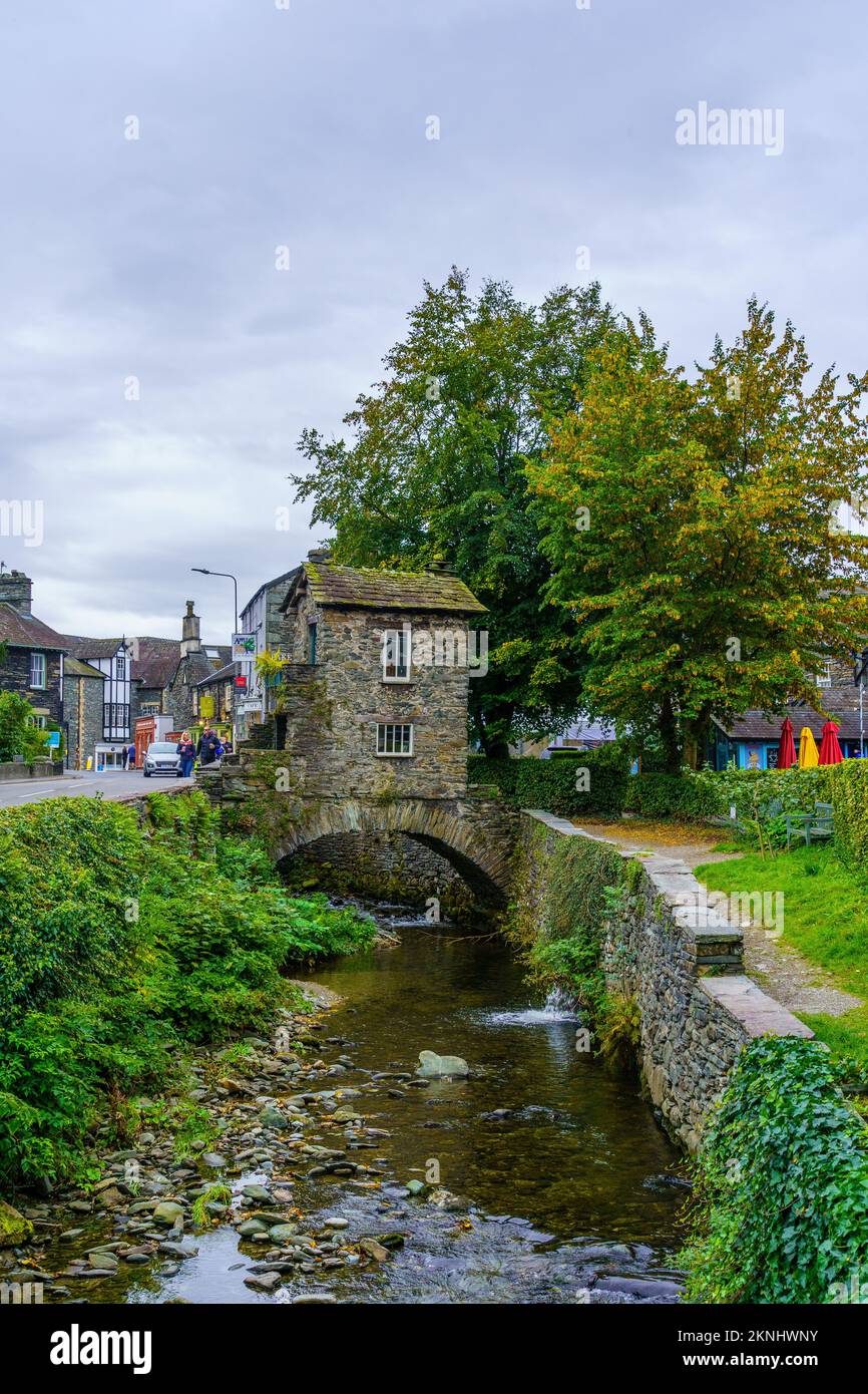 Ambleside, UK - September 25, 2022: View of The Bridge House, with ...