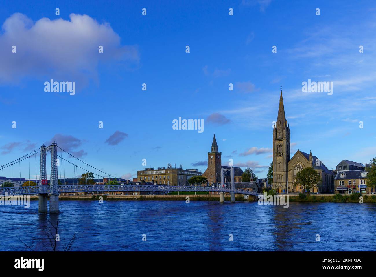 Inverness, UK - October 05, 2022: View of the Greig Street Bridge, over ...