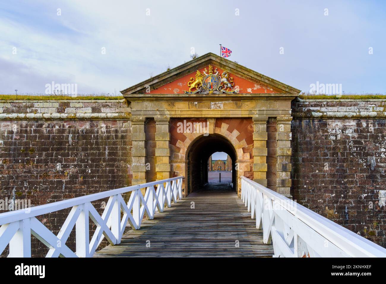 Inverness, UK - October 06, 2022: View of the entrance of Fort George ...
