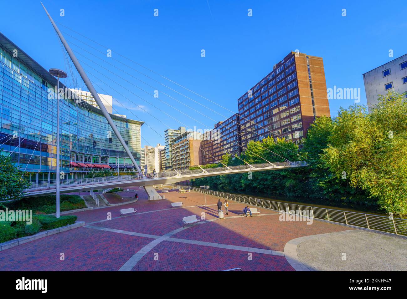 Manchester UK - October 08, 2022: Scene of the River Irwell and the ...