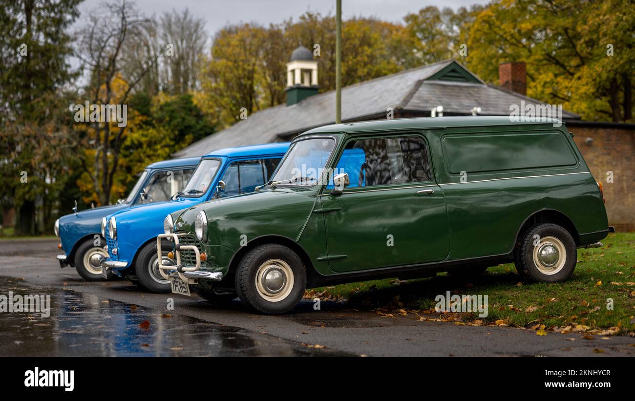 3 classic mini vans on display at the Workhorse Assembly held at the ...