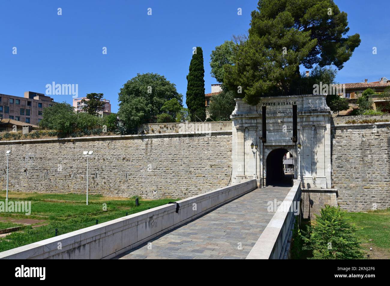 Ramparts of Vauban gate of Italy where Napoleon left for the Italian ...
