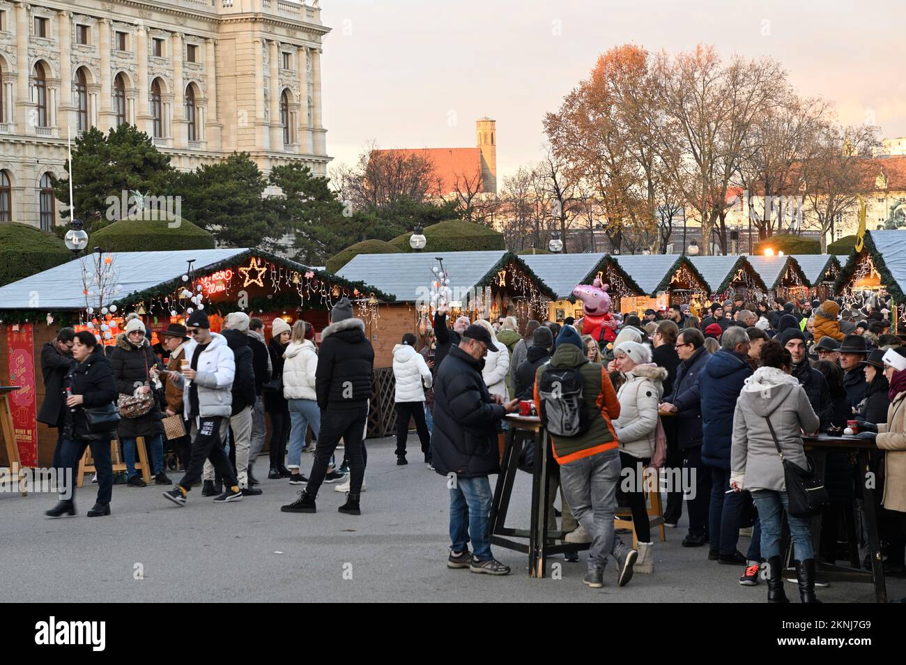 Vienna, Austria. November 27, 2022. Christmas Village Maria-Theresien ...