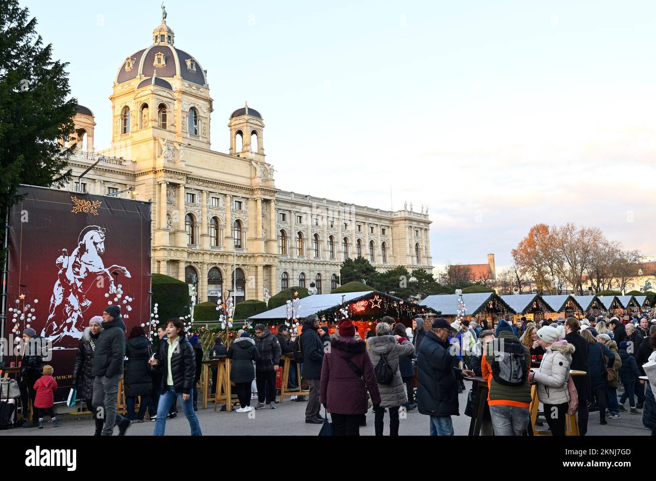 Vienna, Austria. November 27, 2022. Christmas Village Maria-Theresien ...