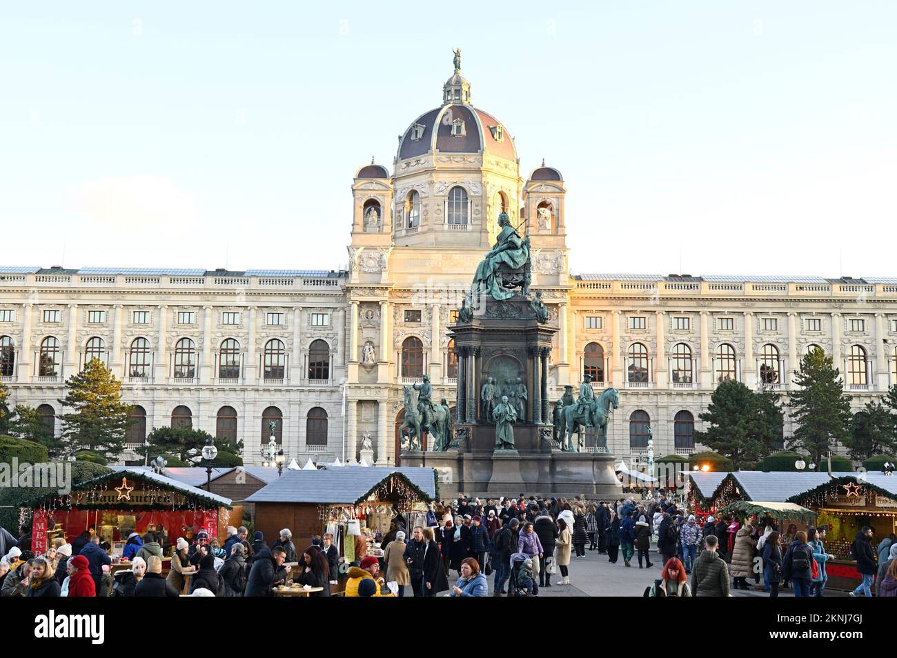 Vienna, Austria. November 27, 2022. Christmas Village Maria-Theresien ...