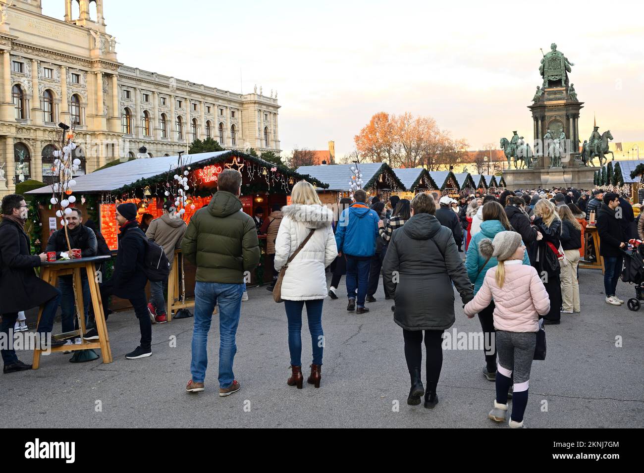 Vienna, Austria. November 27, 2022. Christmas Village Maria-Theresien ...