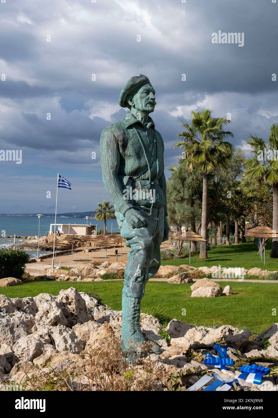 The Statue of General George Grivas-Dhigenis leader of the liberation ...