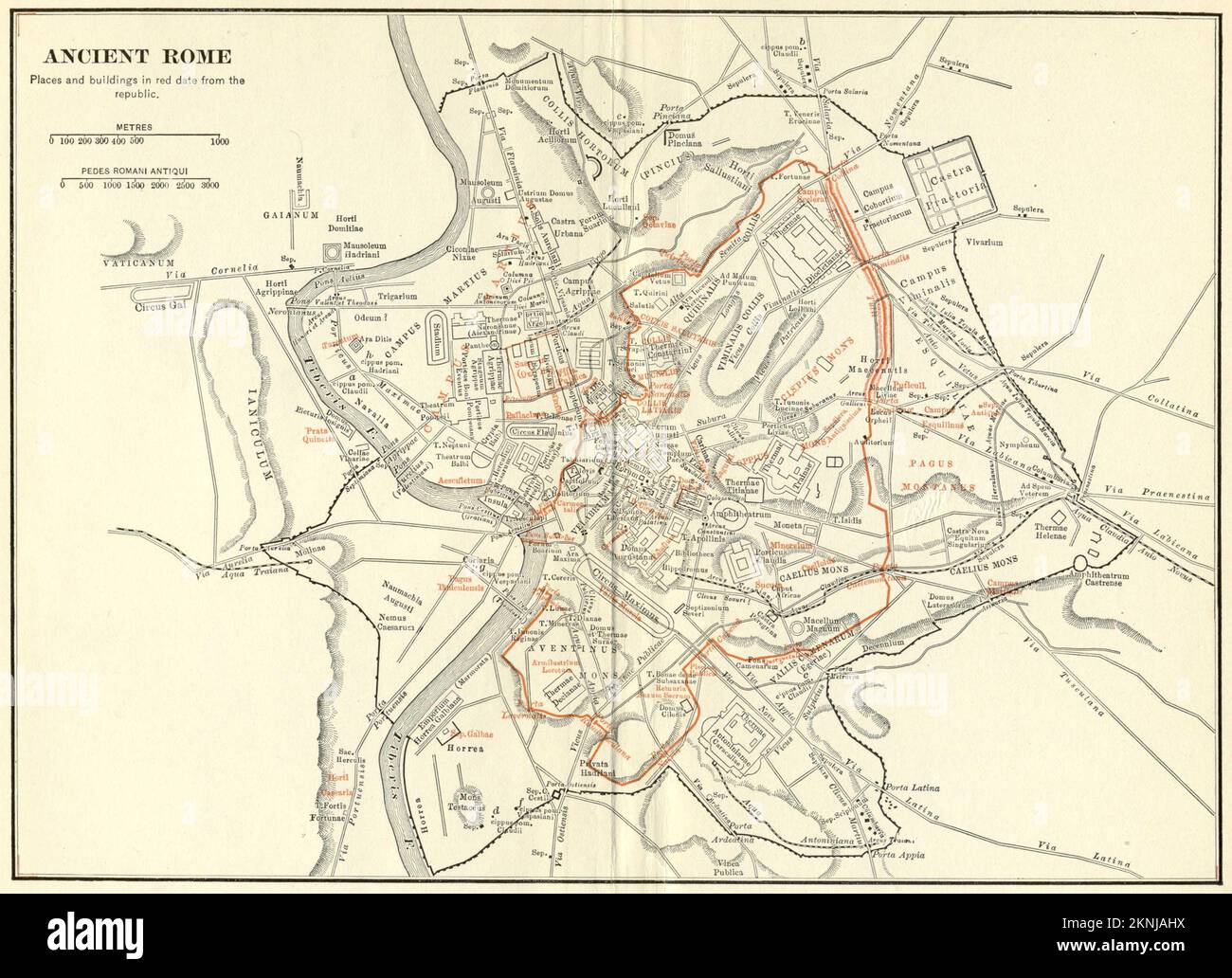Ancient map of city of rome hi-res stock photography and images - Alamy