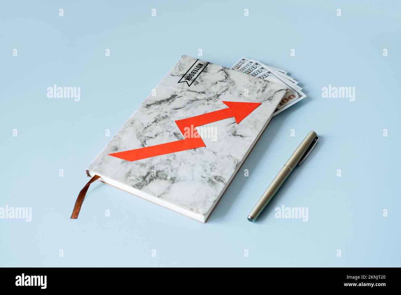 Rising cost of living, inflation, financial, economic crisis. Notebook ...