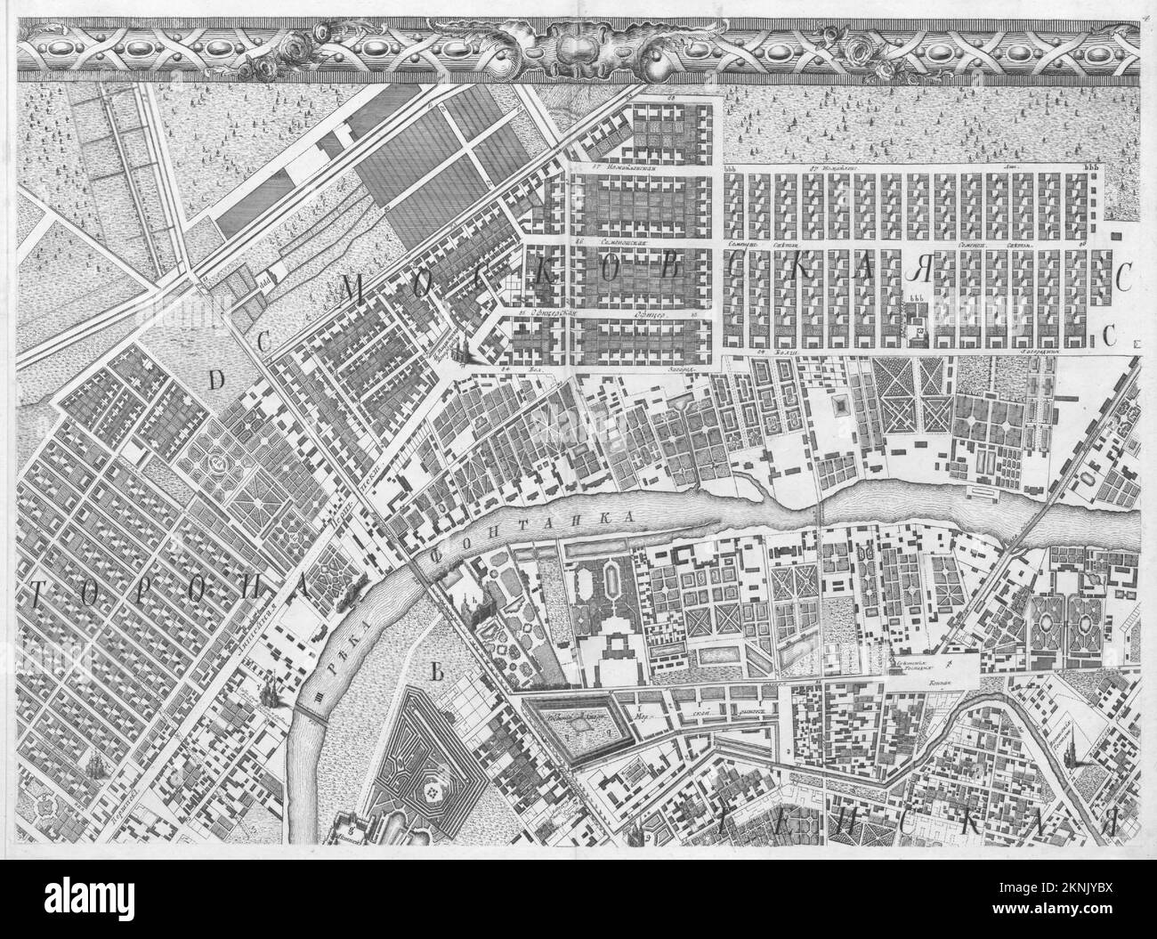 Vintage city plan of Saint Petersburg and area around it from 18th ... Vintage city plan of Saint Petersburg and area around it from 18th ...