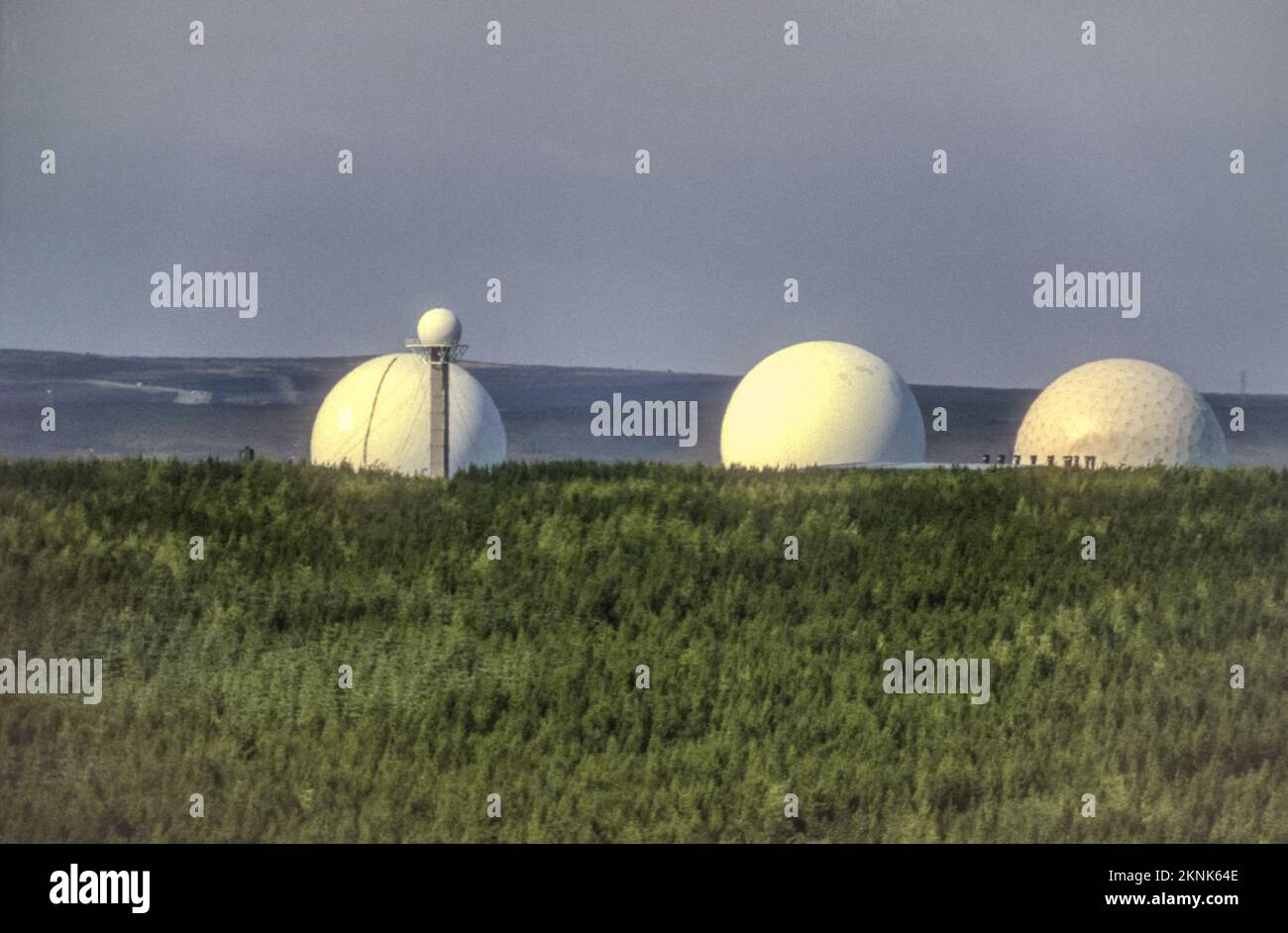 1982 archive image of RAF Fylingdales early warning station or ...