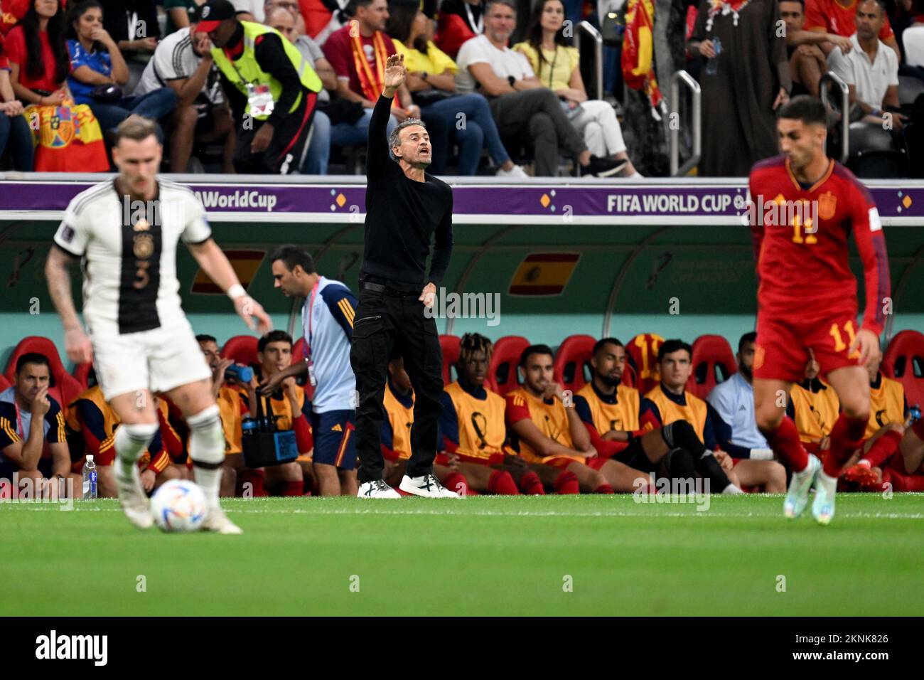 Al Chaur, Qatar. 27th Nov, 2022. Soccer, World Cup 2022 in Qatar, Spain ...