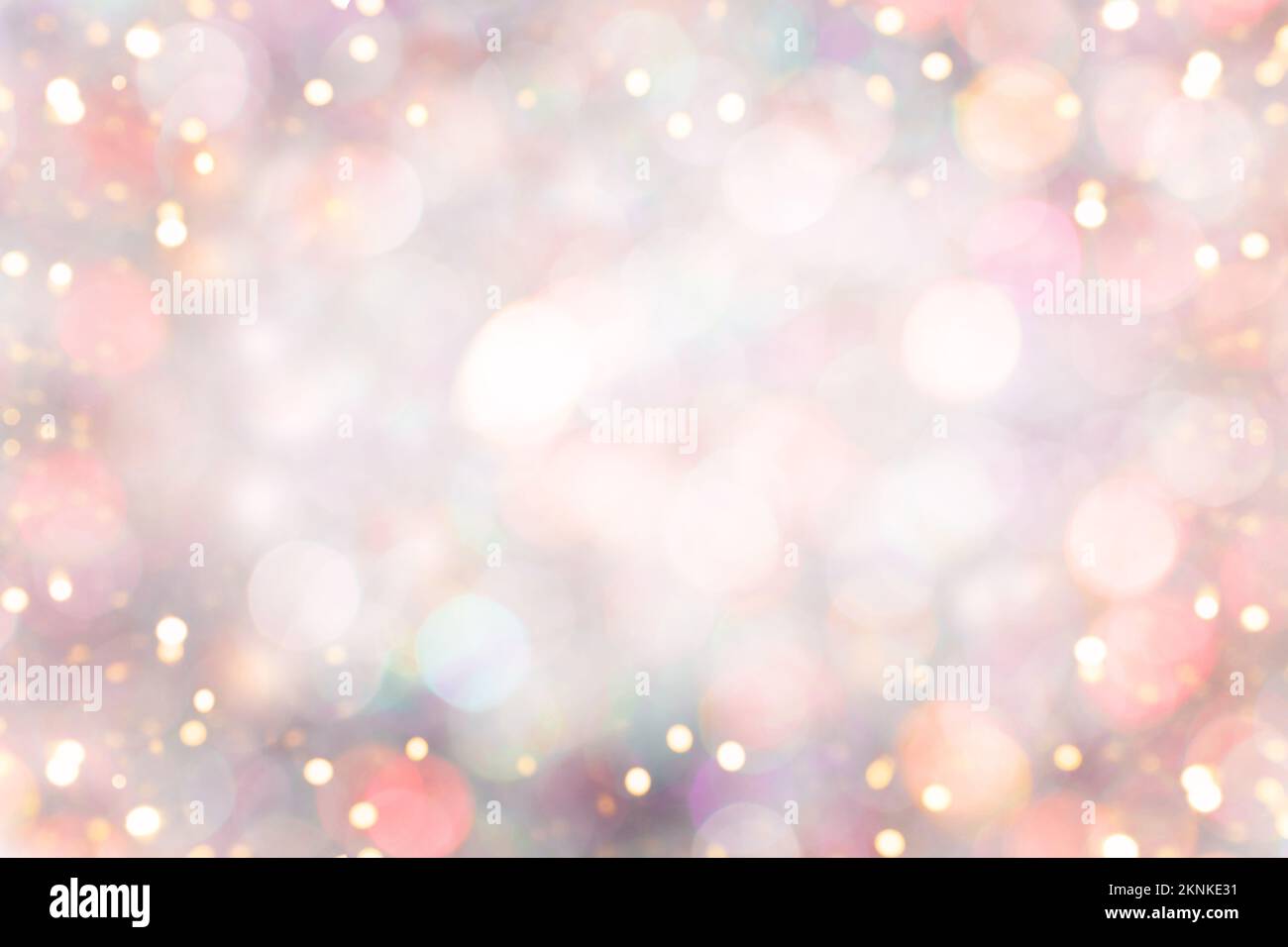 Blurred background with colorful pastel holiday lights. Christmas ...