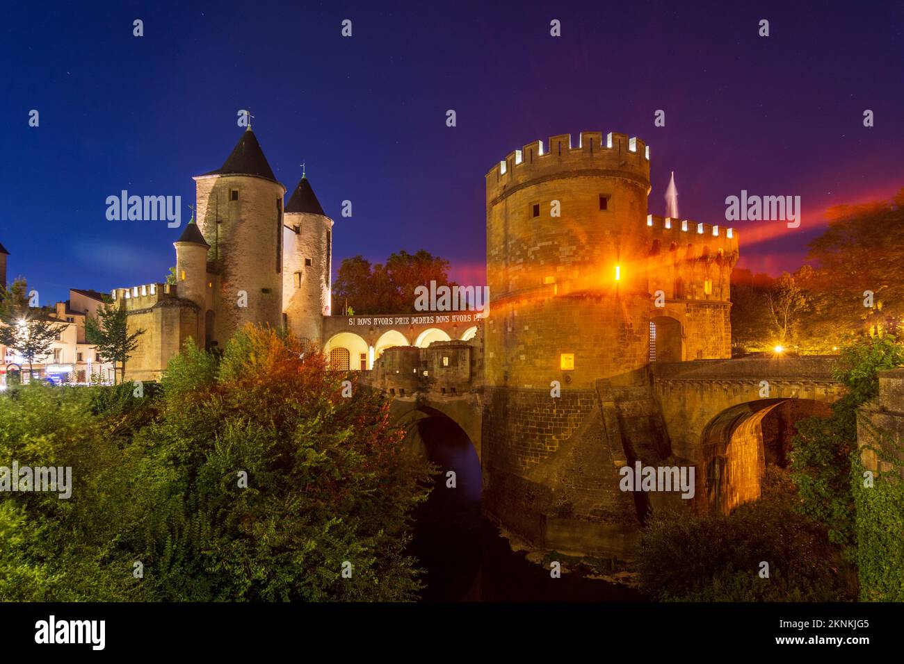 Metz: city gate Germans' Gate (Porte des Allemands) of city wall in ...