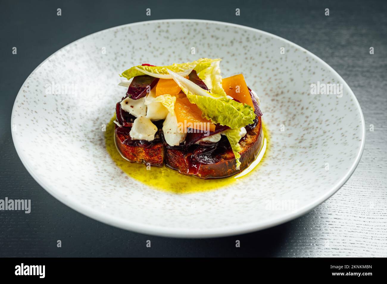 A closeup Bruschetta with tomato and mozzarella cheese, Traditional ...