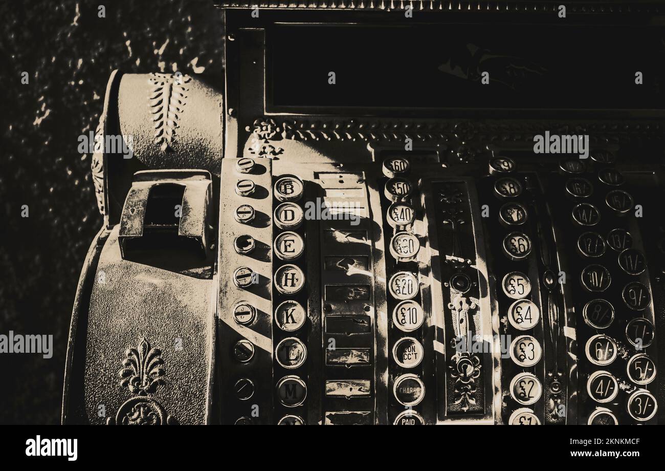 Old fashioned bank cashier hi-res stock photography and images - Alamy