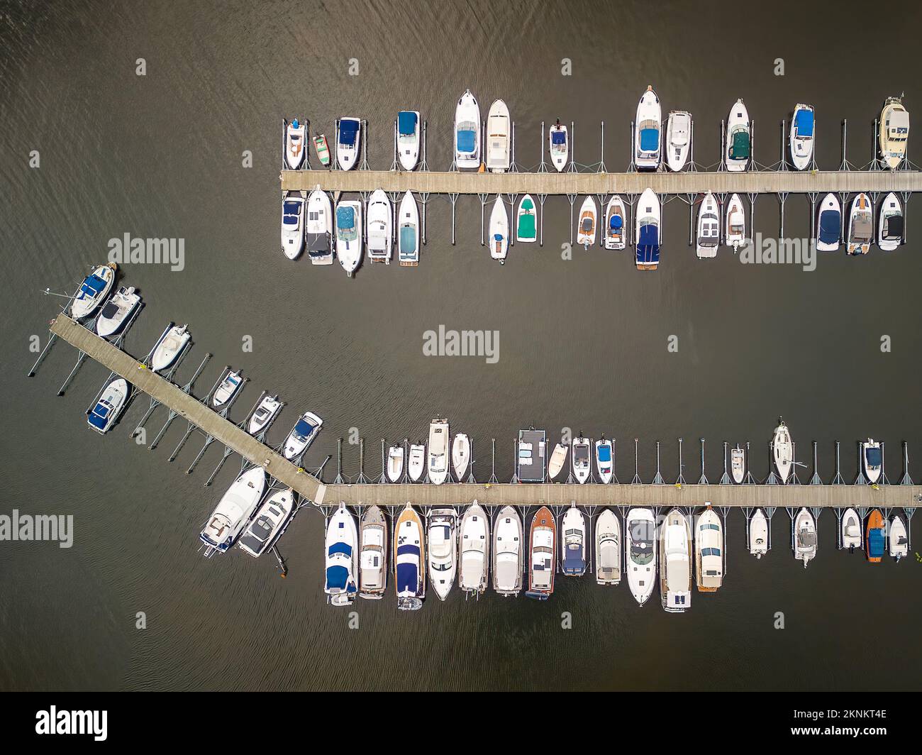 Plan view of the boat marina in Åmål by Lake Vänern, Sweden Stock Photo ...