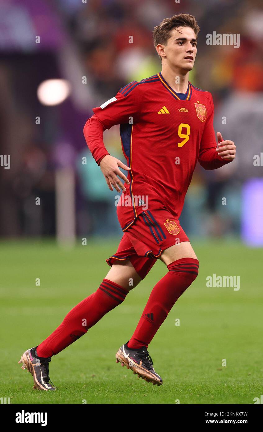Al Khor, Qatar. 27th Nov, 2022. Gavi of Spain during the FIFA World Cup ...