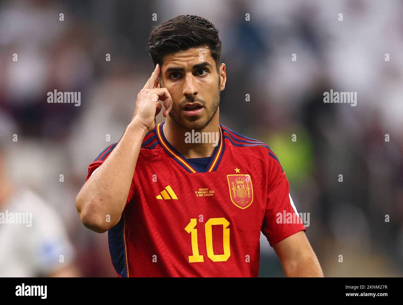 Al Khor, Qatar. 27th Nov, 2022. Marco Asencio of Spain during the FIFA ...