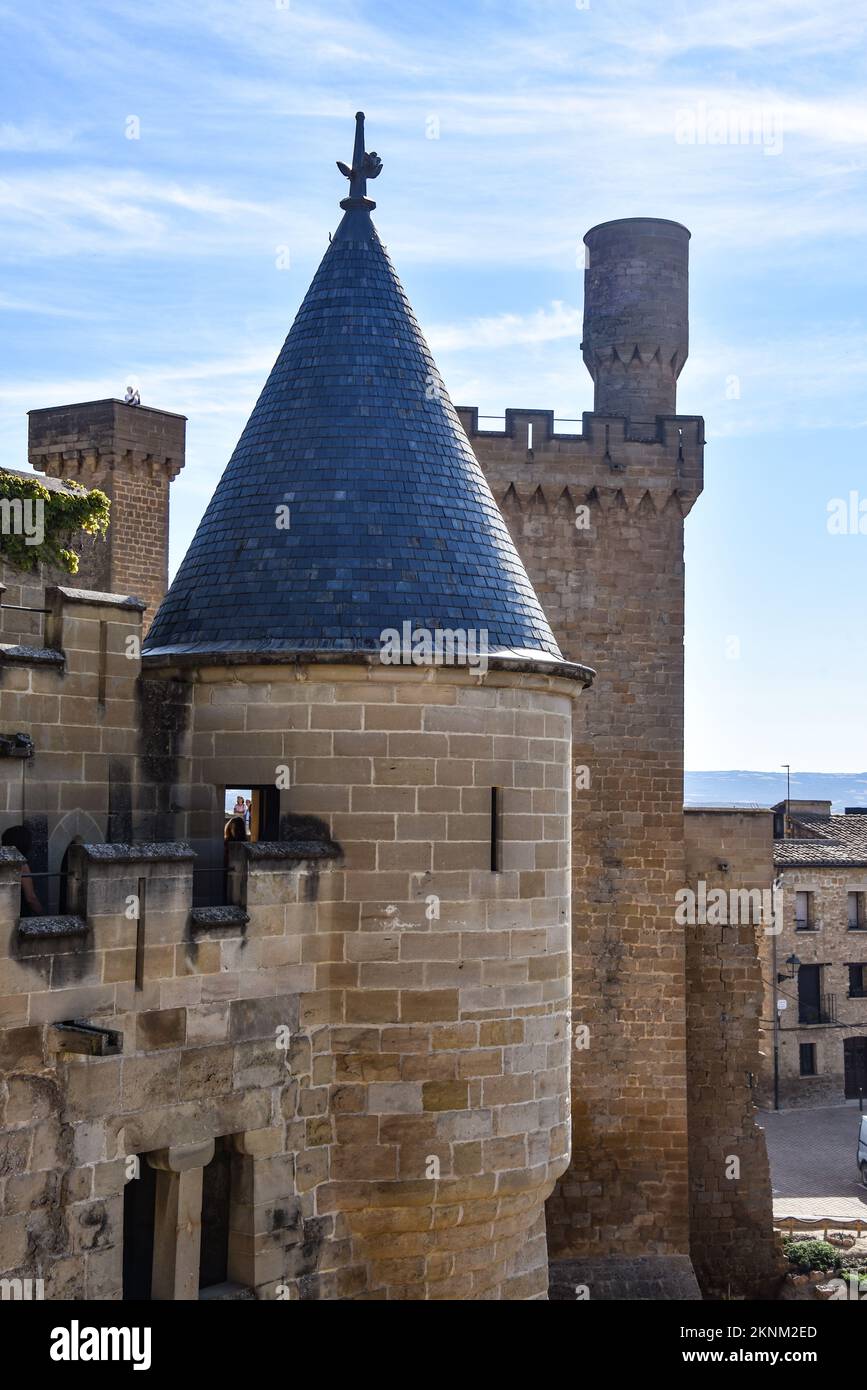 Olite, Spain - Aug 31, 2022: Palace of the Kings of Navarre of Olite ...