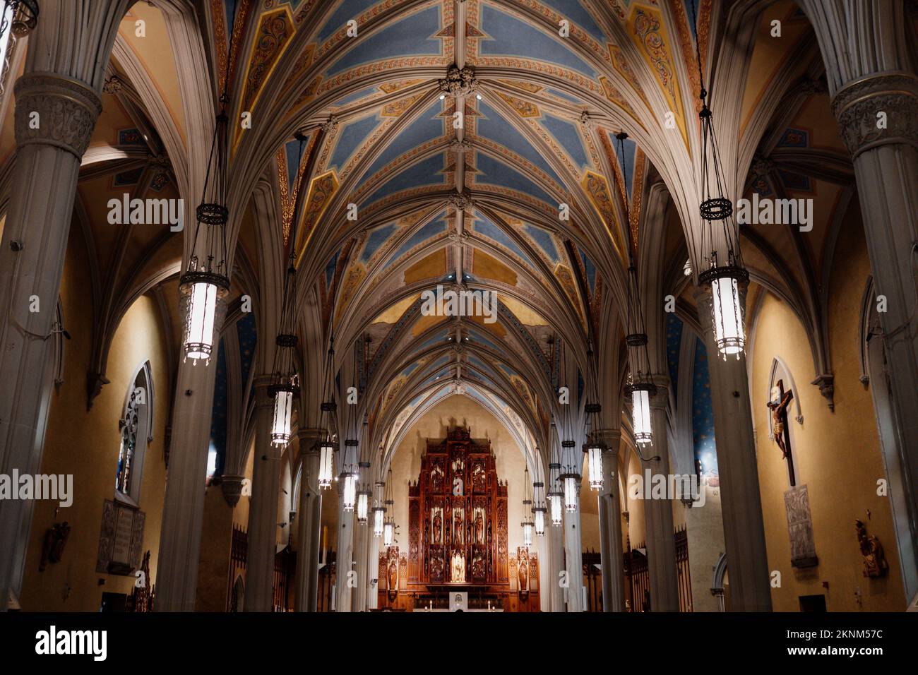 Baptist, Protestant, Catholic Church inside. Beautiful interior of the ...