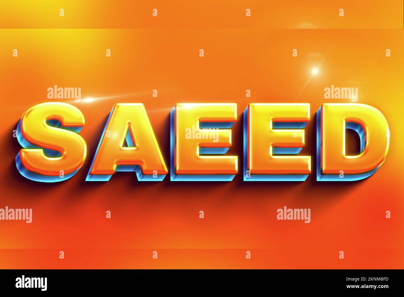 Saeed name with 3d style Stock Photo - Alamy