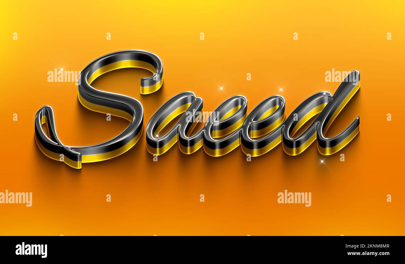 Saeed name with 3d style Stock Photo - Alamy