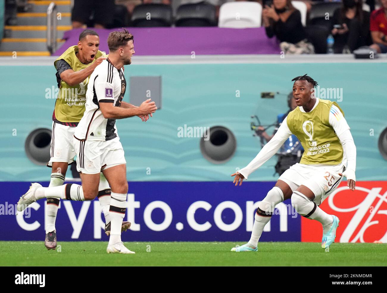 Germany's Niclas Fullkrug (second left) celebrates scoring their side's ...