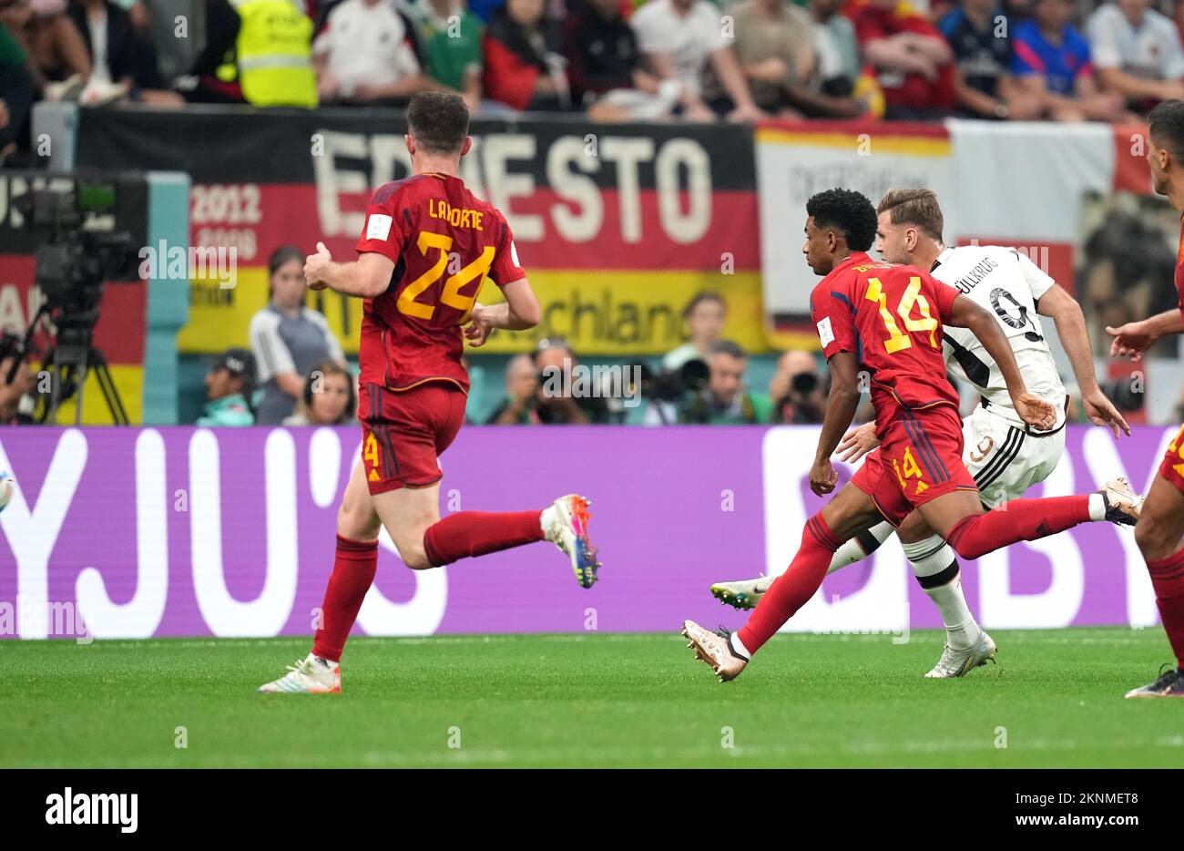 Germany's Niclas Fullkrug scores their side's first goal of the game ...