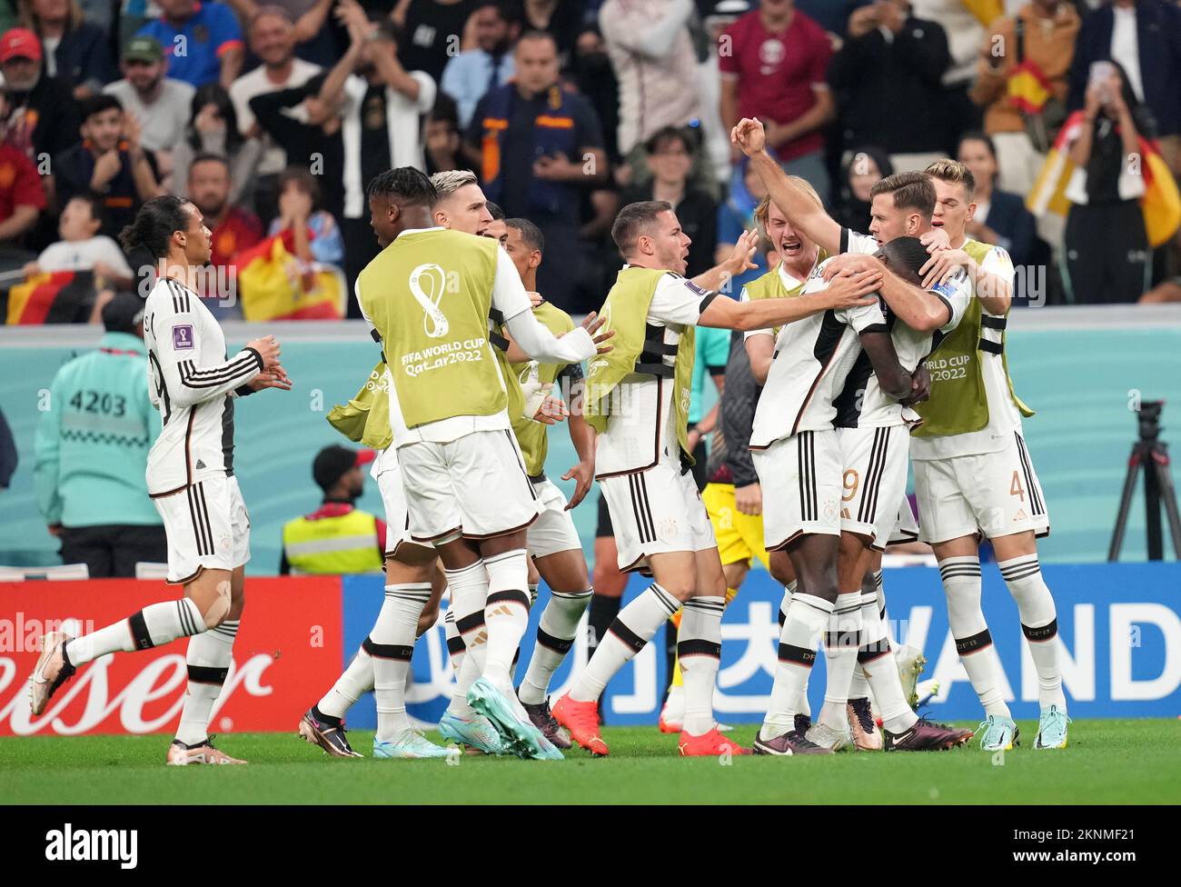 Germany's Niclas Fullkrug celebrates scoring their side's first goal of ...