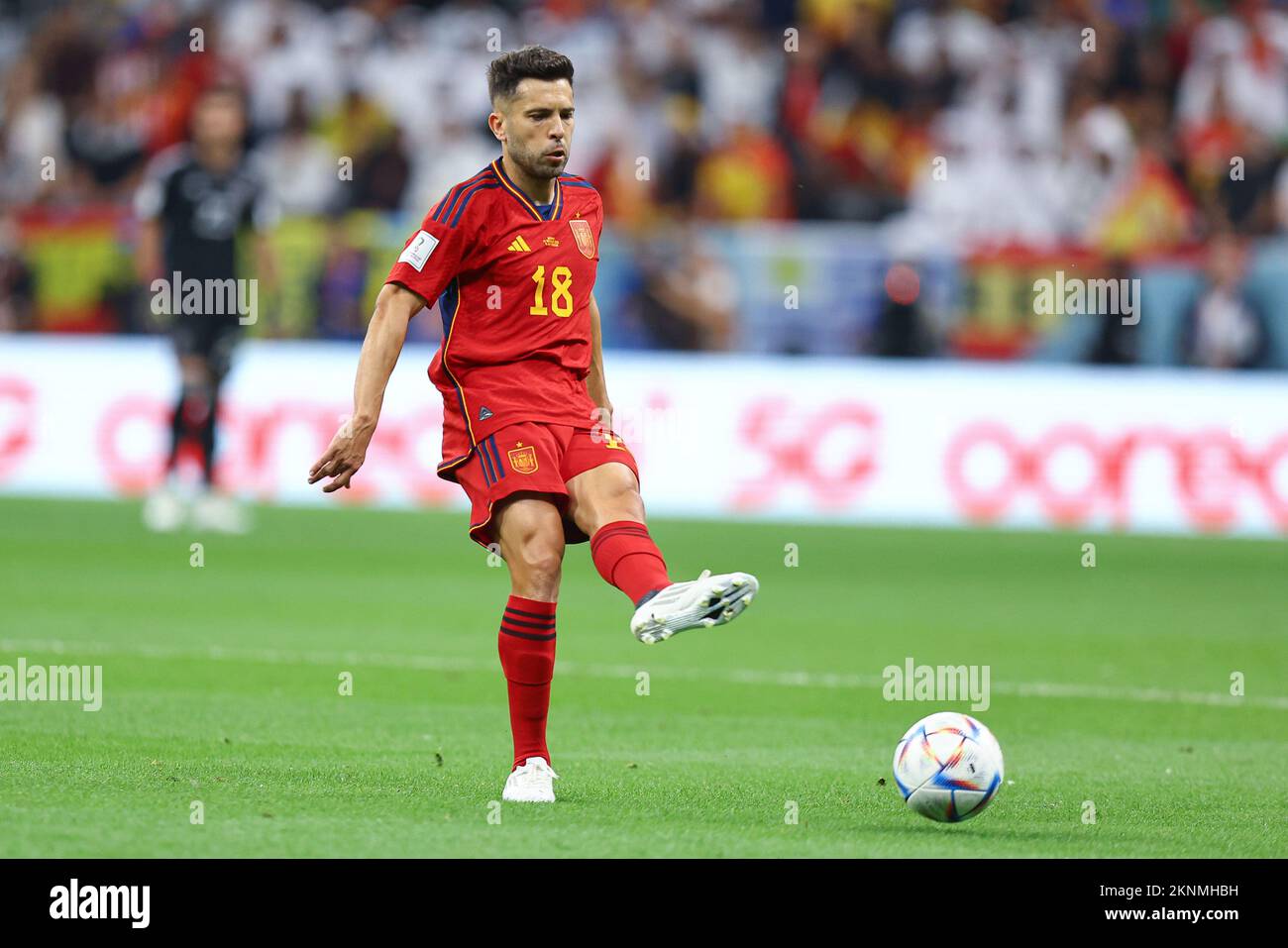 Jordi Alba during the FIFA World Cup Qatar 2022 Group E match between Spain and Germany at Al ...