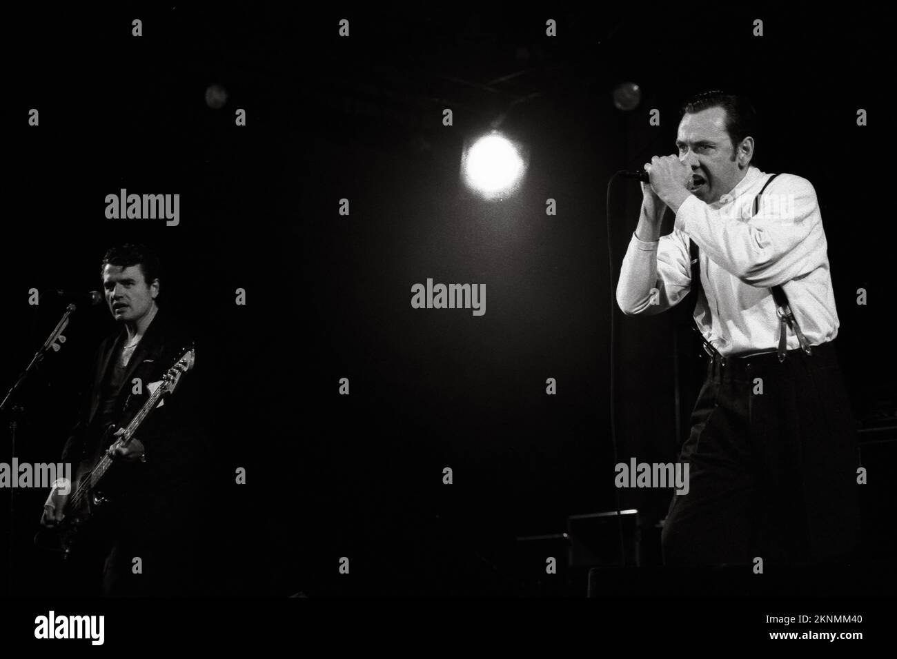 Peter Coyne and Chris Coyne on stage with their band The Godfathers at ...