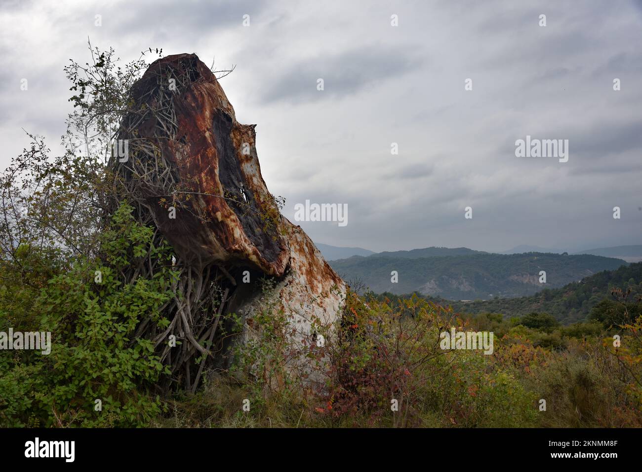 Estella, Spain - 30 Oct 2022: Parque de los Desvelados, an open air art ...