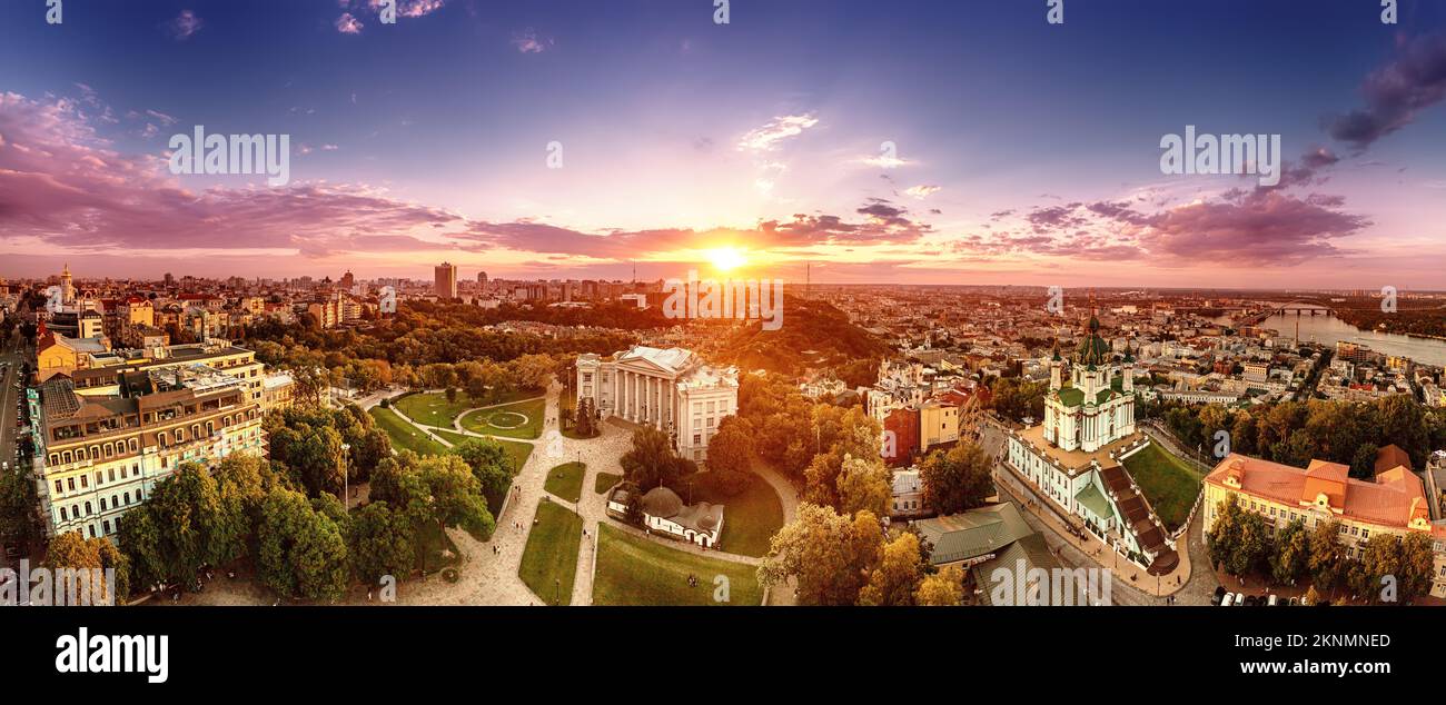 Aerial top view kyiv hi-res stock photography and images - Alamy