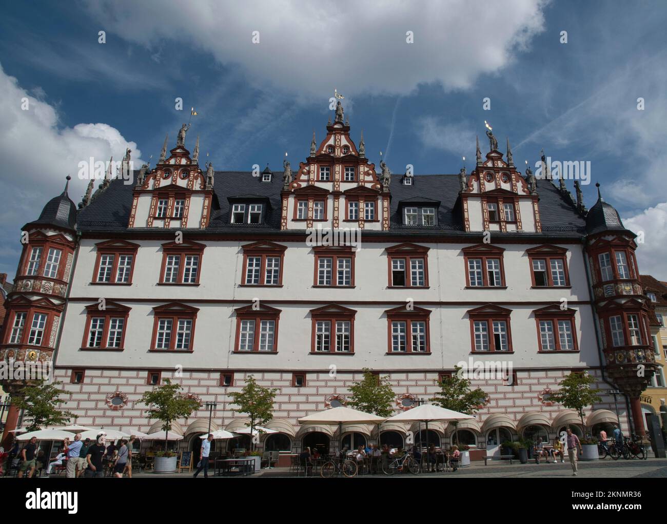 Town Hall, Marktplatz (marketplace), Coburg, Bavaria, Germany Stock ...