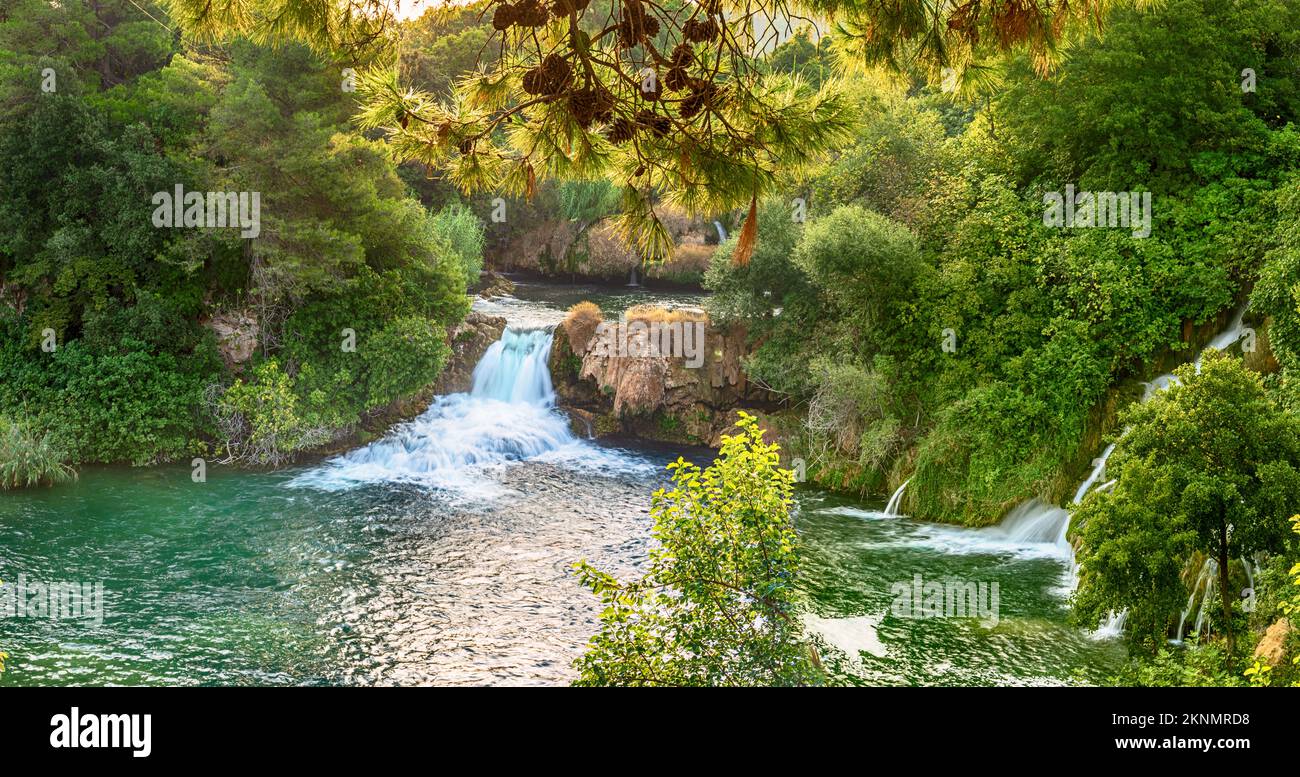 Waterfalls at Krka Stock Photo - Alamy