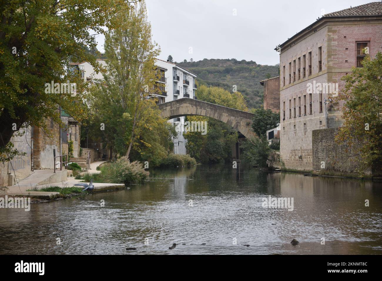Estella, Spain - 30 Oct, 2022: The picturesque medieval town of Estella ...