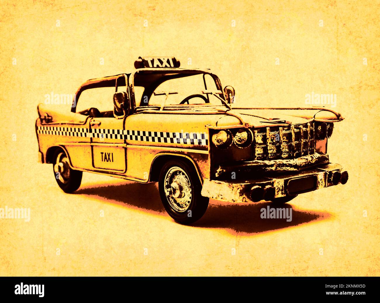 Vintage new york taxi poster hi-res stock photography and images - Alamy