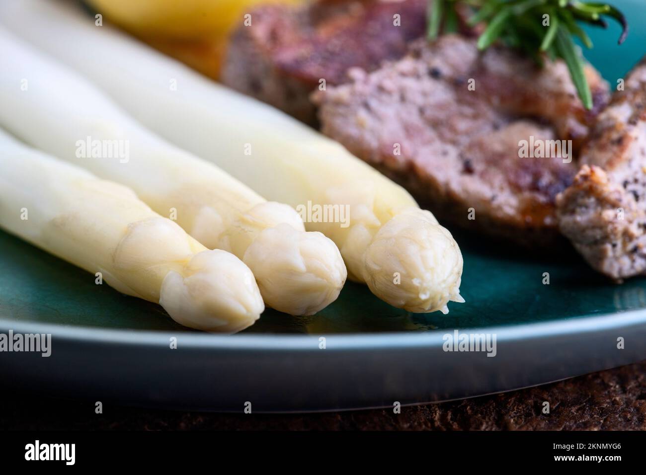 Raw asparagus rosemary steak hi-res stock photography and images - Alamy