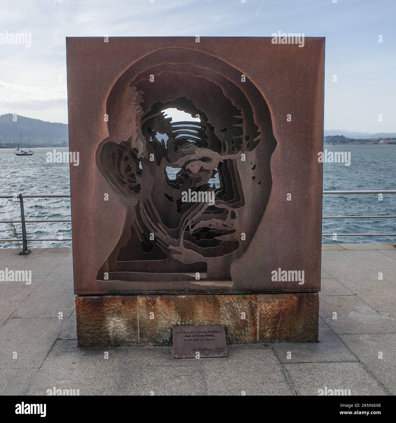 Santander, Spain - 31 Oct, 2022: Sculpture monument to Spanish poet ...