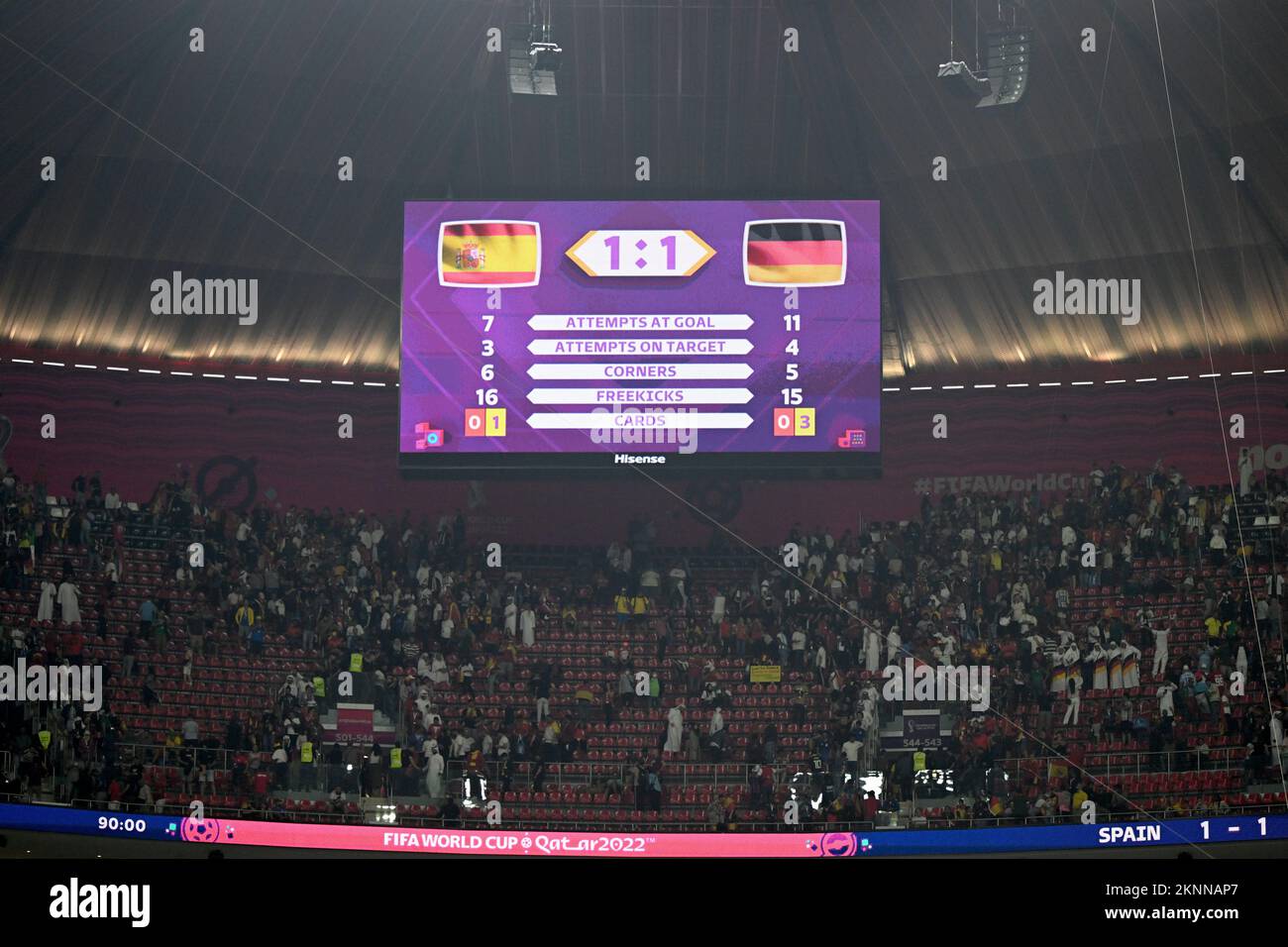 Al Chaur, Qatar. 27th Nov, 2022. Soccer, World Cup 2022 in Qatar, Spain ...