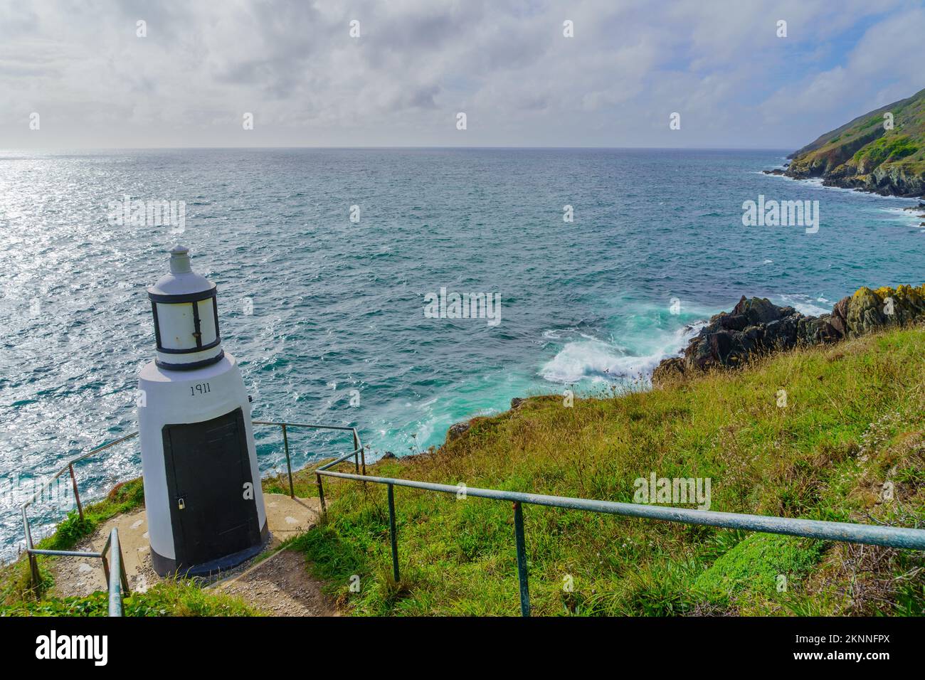 View of the Spy House Point Lighthouse (number marks the building year ...