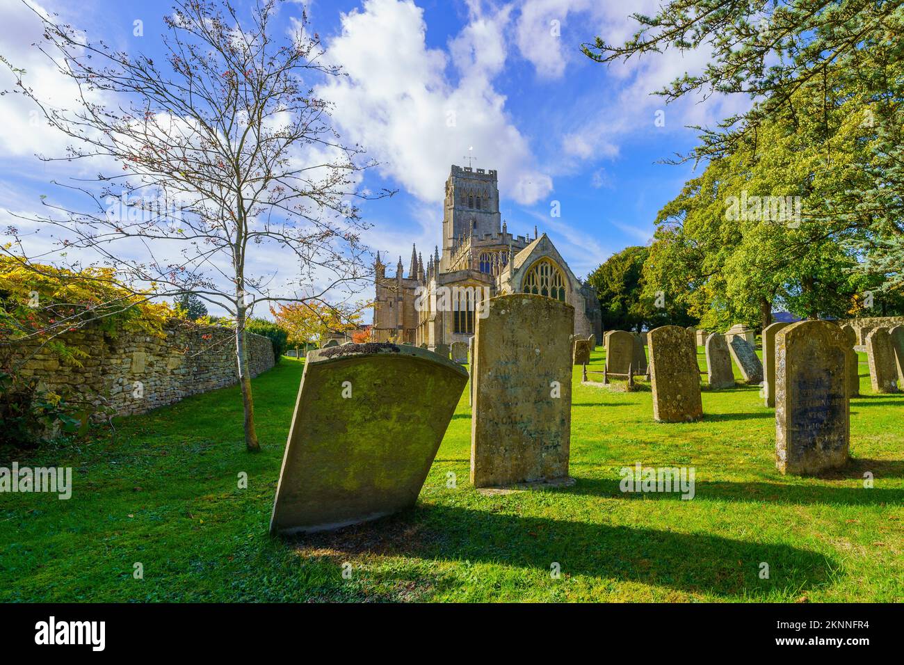 View of the Northleach Church of St Peter and St Paul, and its cemetery ...