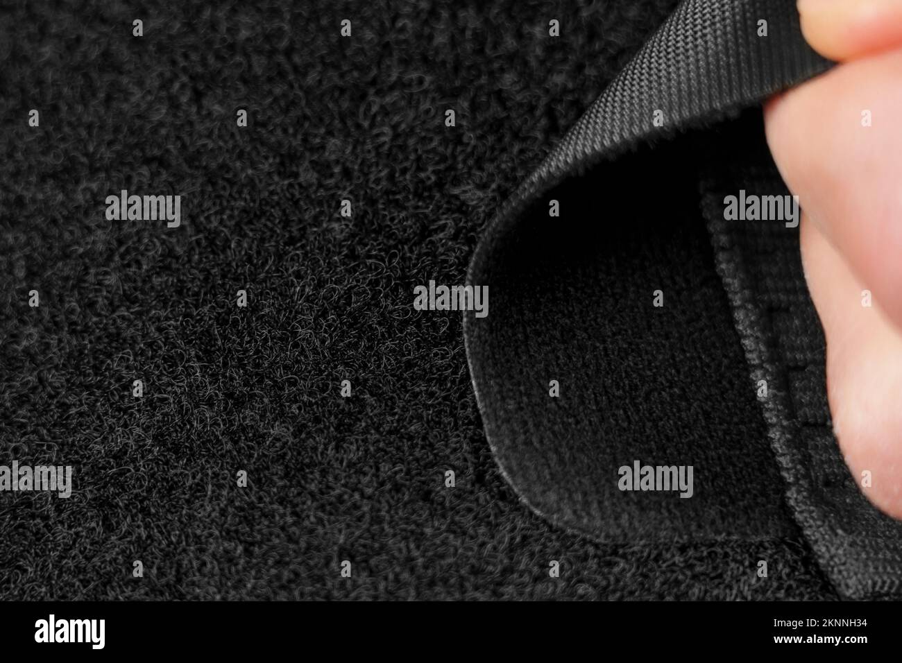 Black velcro lumbar orthopedic support belt close-up Stock Photo - Alamy