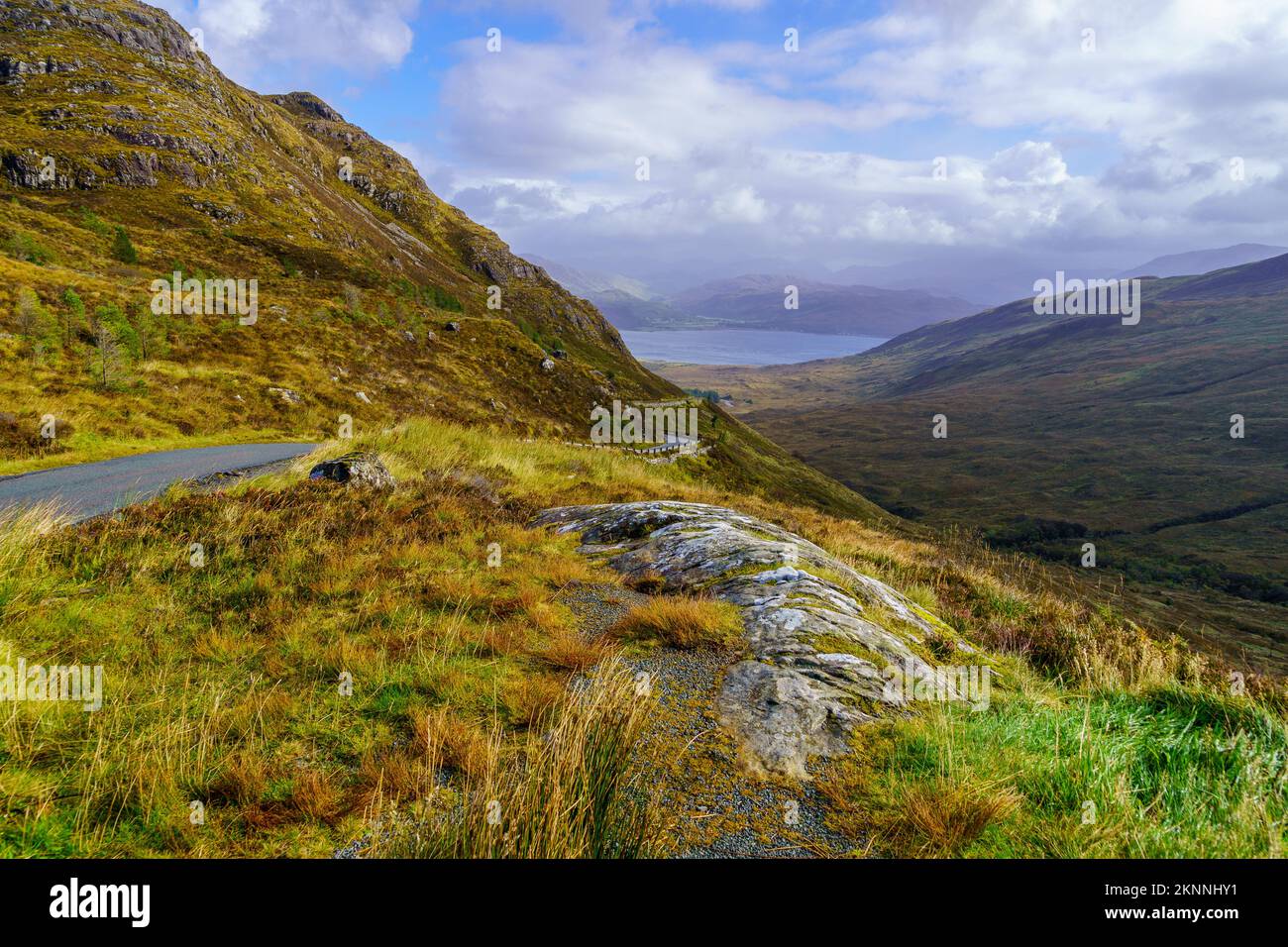 View of landscape along the Sleat peninsula, in the Isle of Skye, Inner ...