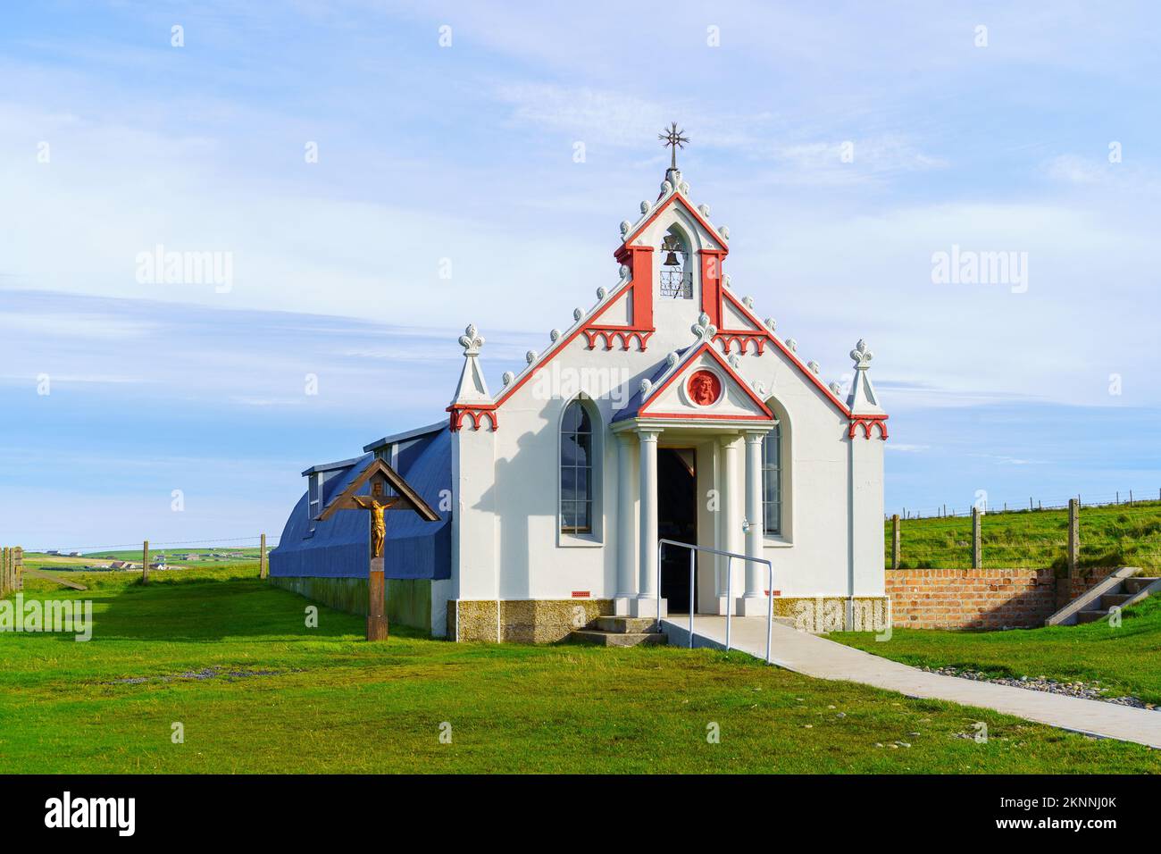 View of the Italian Chapel, in Lamb Holm, Orkney Islands, Scotland, UK ...