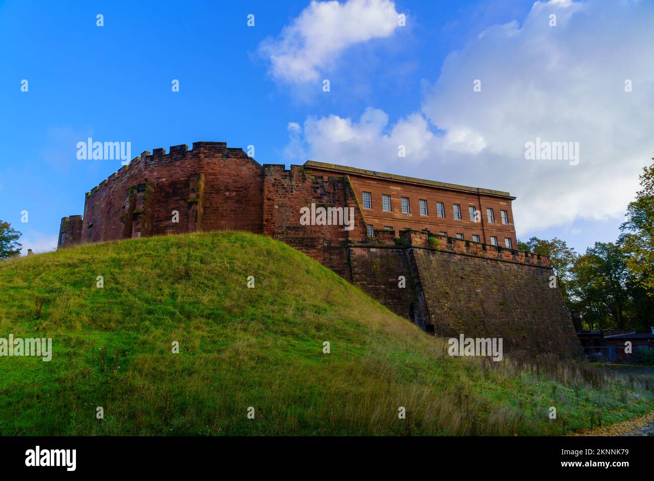 View of the Chester Castle with Agricola Tower and Castle Walls, in ...